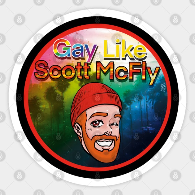 Gay Like Scott McFly - Gay Pride - Sticker | TeePublic